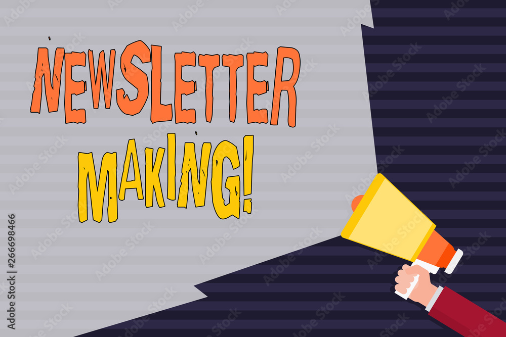 Handwriting text Newsletter Making. Conceptual photo printed report ...