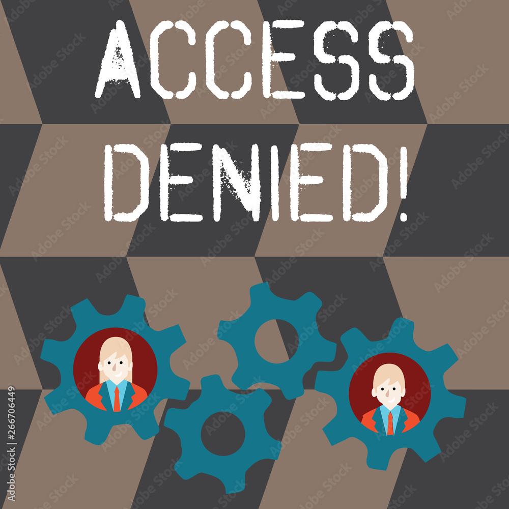 Handwriting text Access Denied. Conceptual photo error message shown ...