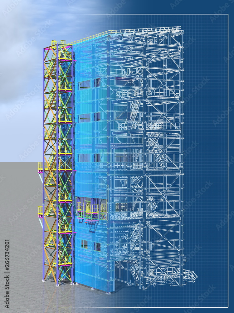 Building Information Model of metal structure. Design technologies of ...