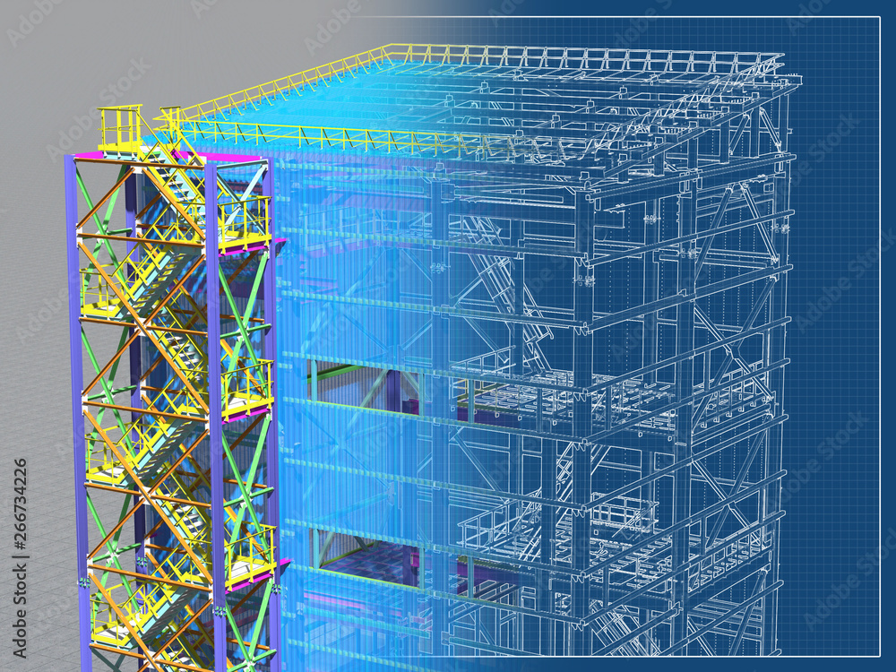 Building Information Model of metal structure. Design technologies of ...
