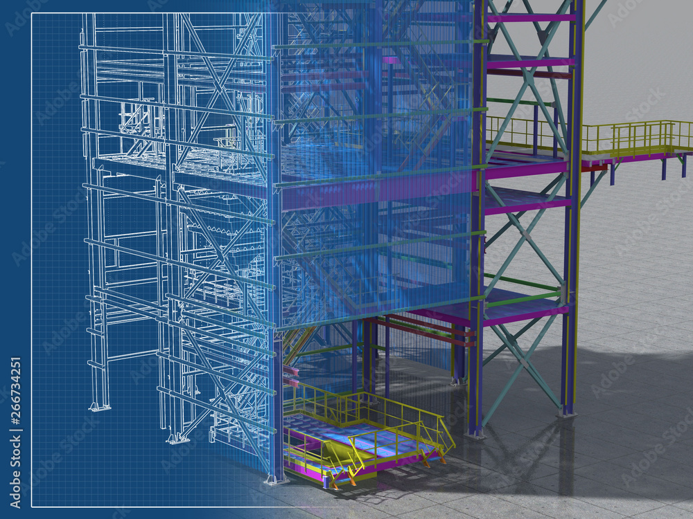 Building Information Model of metal structure. Design technologies of ...