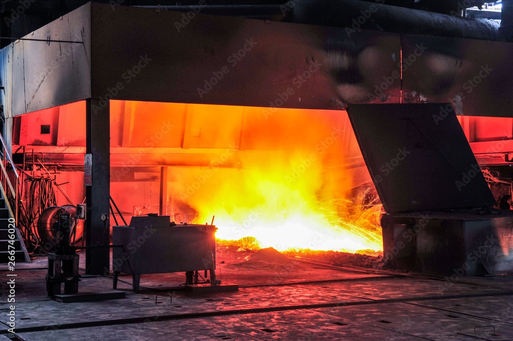 Steelmaking workshop of steelmaking plant Stock Photo | Adobe Stock