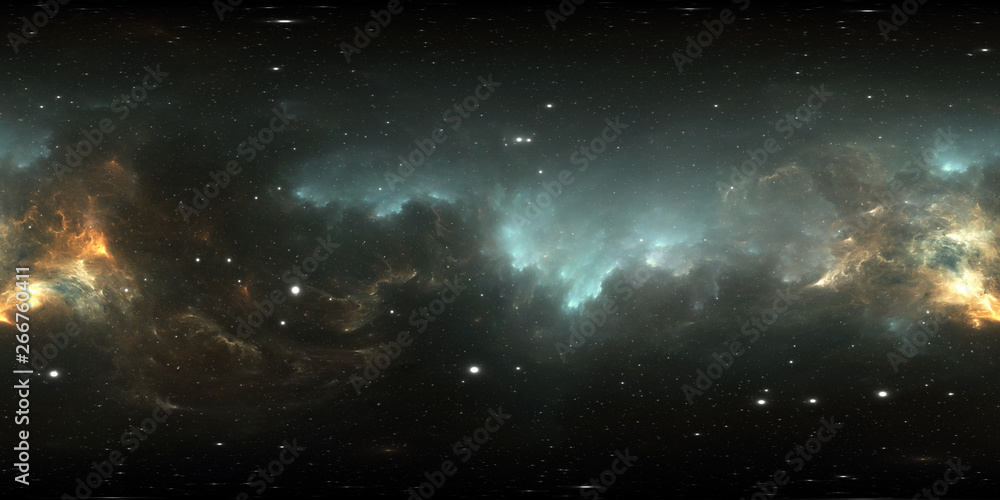Stock-Illustration „360 degree space background with nebula and stars ...