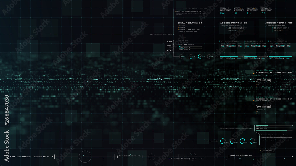 Futuristic motion graphic user interface head up display screen blank template with digital data ...