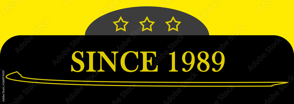 Since 1989 sign logo emblem symbol Stock Illustration | Adobe Stock