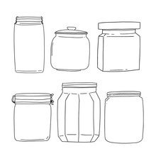 Mason Jar Line Art Free Stock Photo - Public Domain Pictures