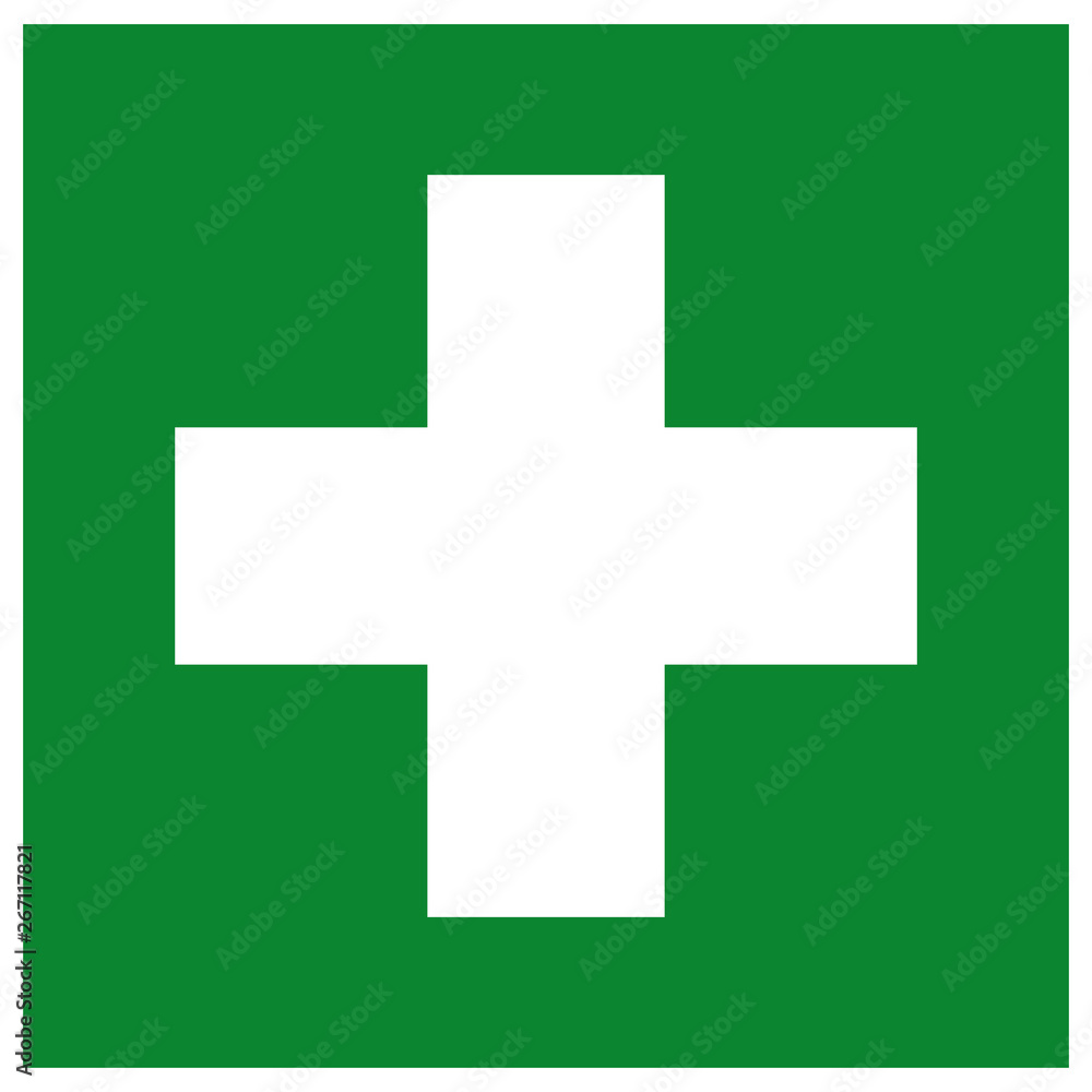 First Aid Station Symbol Sign, Vector Illustration, Isolated On White ...