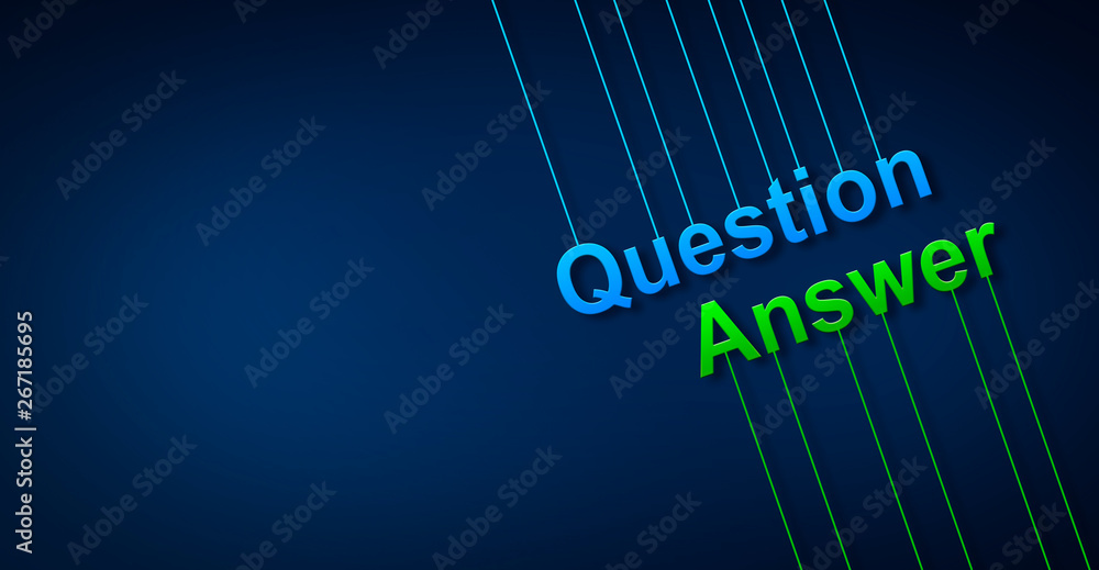Stock-Illustration „Question answer concept on blue background“ | Adobe ...