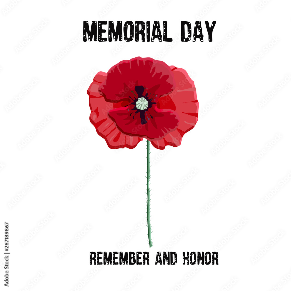 Memorial day card with Memorial day card with the text Memorial day ...