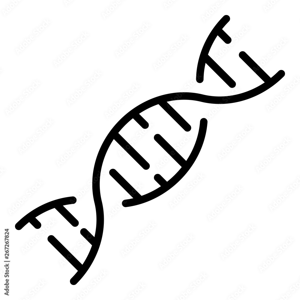 DNA icon. Outline DNA vector icon for web design isolated on white ...