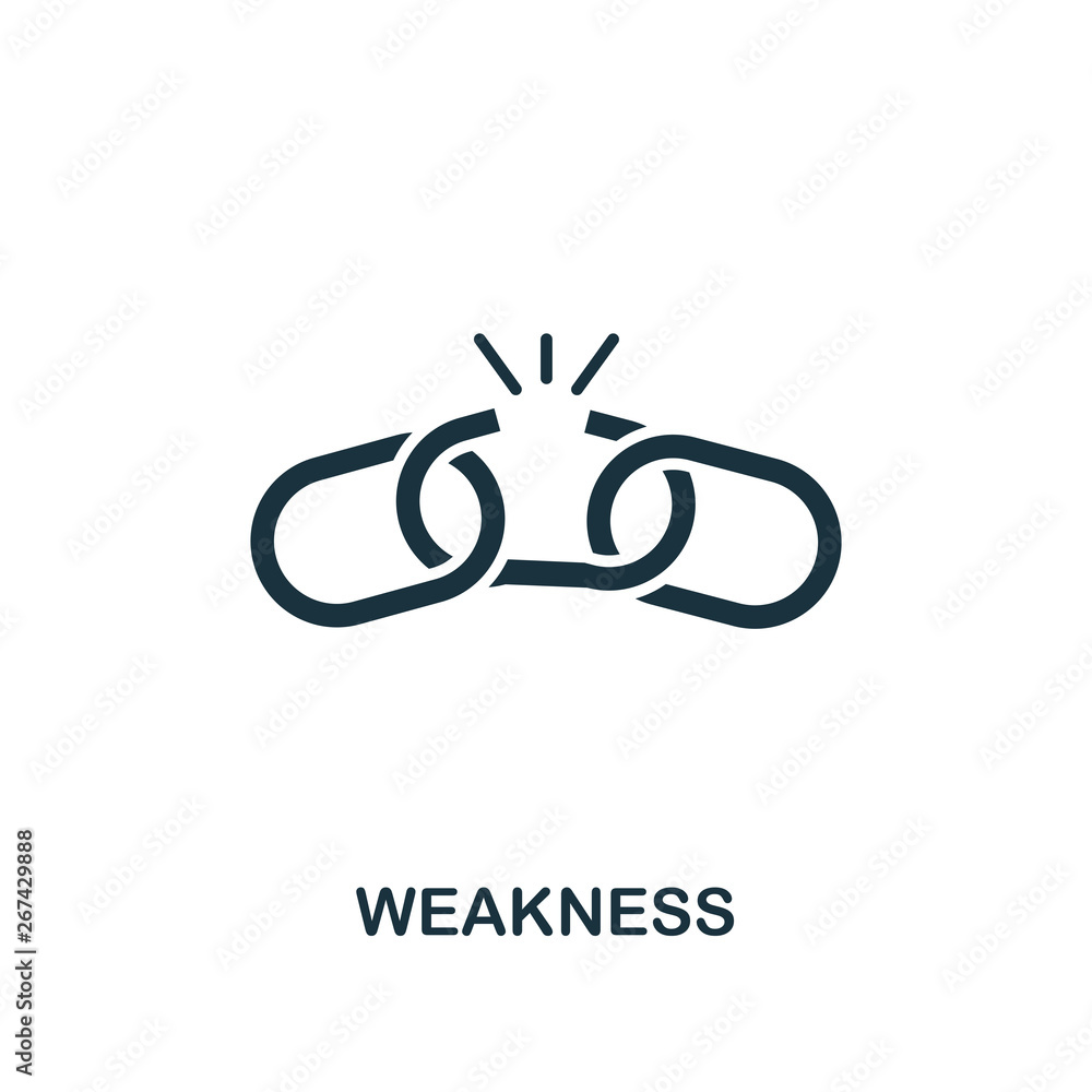 Weakness icon. Creative element design from business strategy icons ...