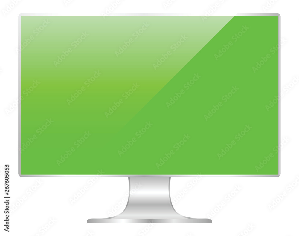front of flat monitor green screen computer, pc display digital wide ... front of flat monitor green screen computer, pc display digital wide ...