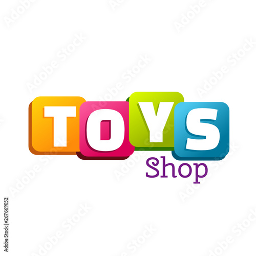 Toys shop logo template Stock Vector | Adobe Stock