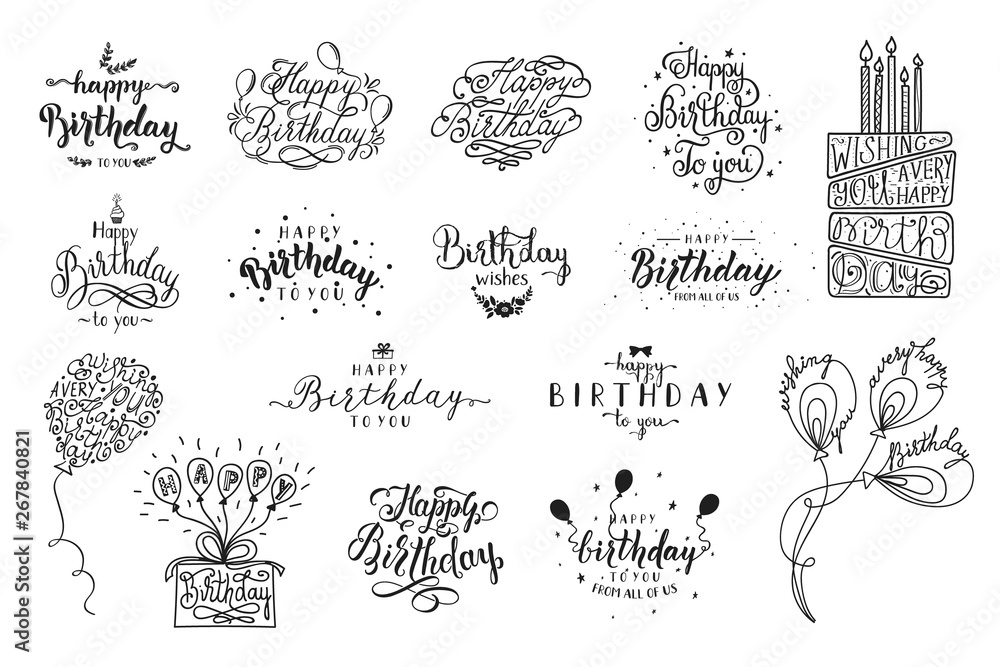 Happy Birthday Handwriting Cake