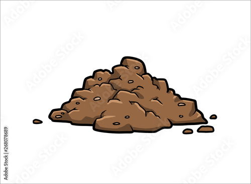 soil / cartoon vector and illustration, hand drawn style, isolated on ...