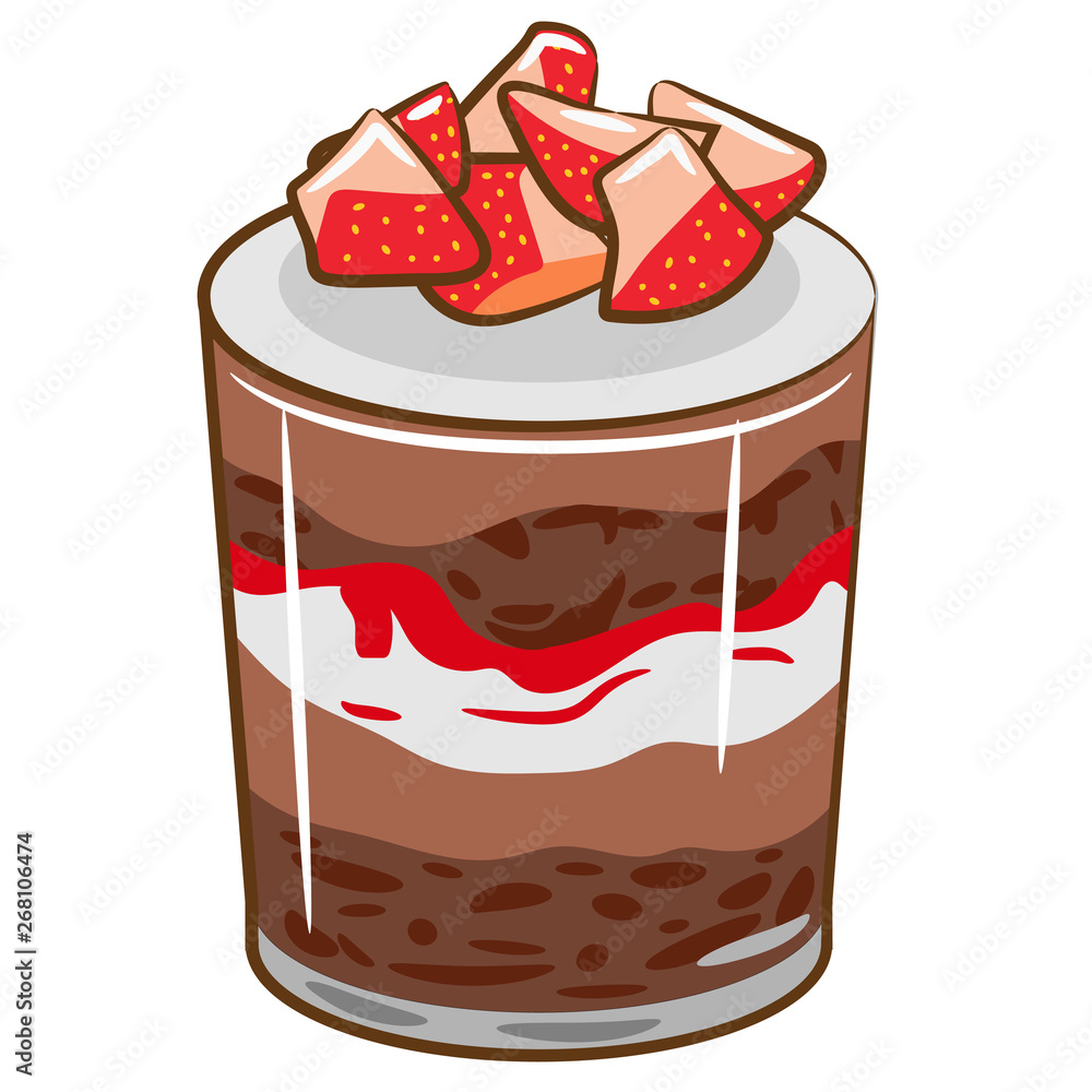trifle vector clipart graphic design Stock Vector | Adobe Stock