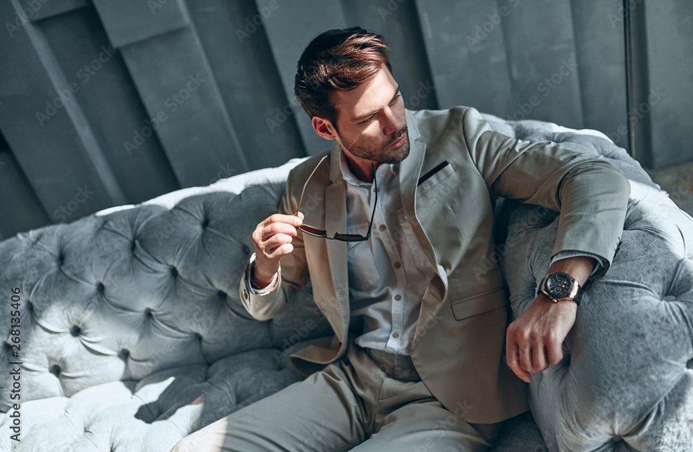 Stylish man at home Stock Photo | Adobe Stock