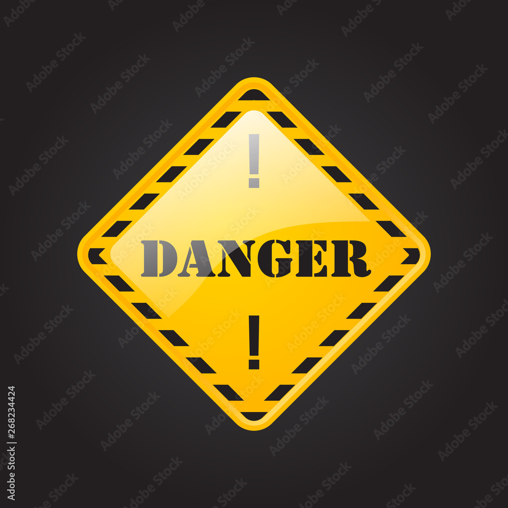 Danger, Coution, Attantion, Keep out and Under construction industrial ...