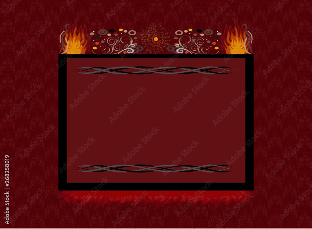 Fire theme Covers Template Design. Multiple Colors. Trendy fire and ...