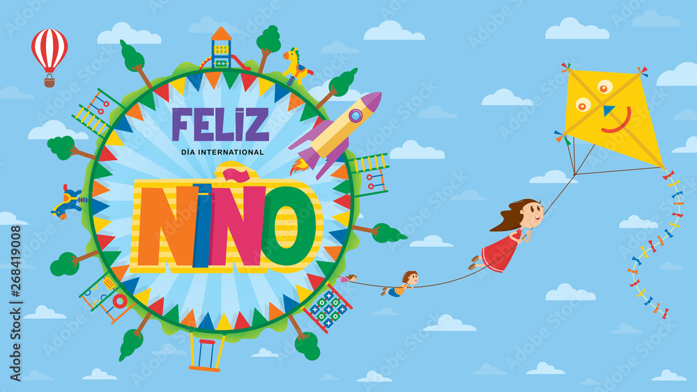 Feliz Dia del Nino greeting card - Happy Children's Day in Spanish ...