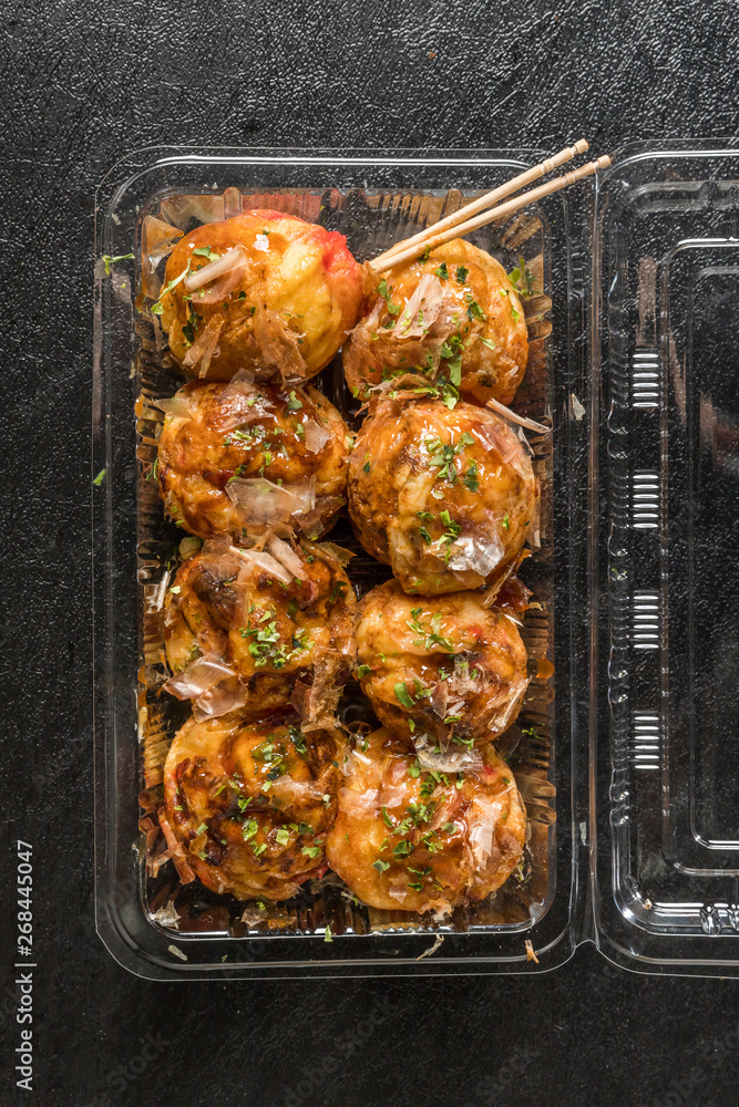 たこ焼き octopus dough balls Takoyaki japanese food Stock Photo | Adobe Stock