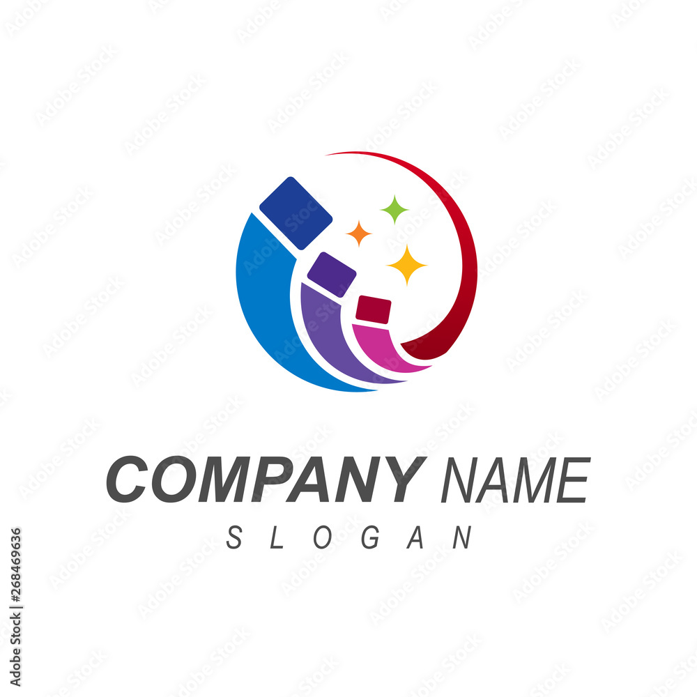 community logo with several people + family icon+ logo with a simple ...