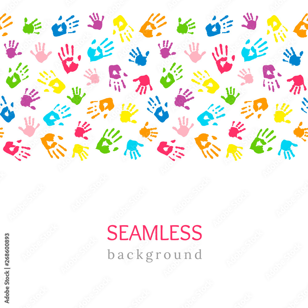 Handprint Border Clip Art