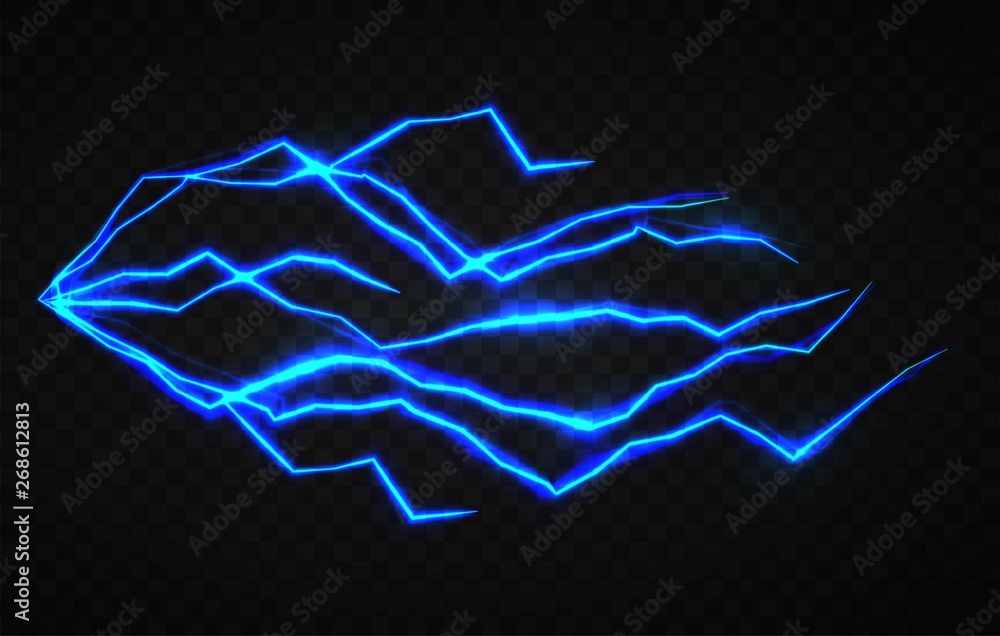 realistic electricity visual effect design template. abstract ...
