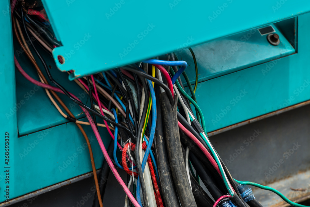 Cable, Frayed, Messy, Slippery, Wire Stock Photo | Adobe Stock