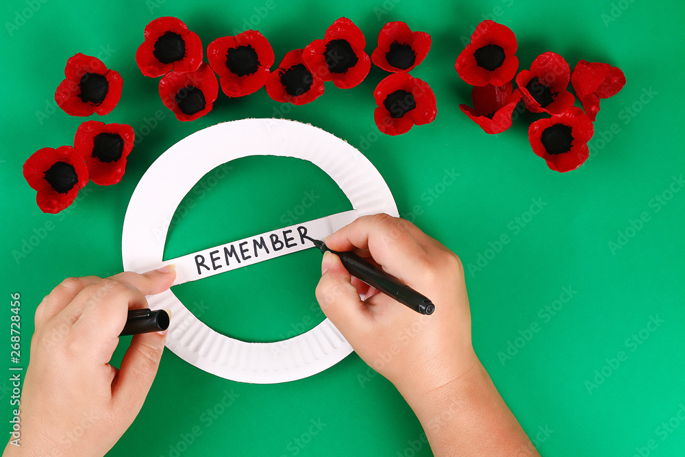 Diy wreath red poppy Anzac Day, Remembrance, Remember, Memorial day ...
