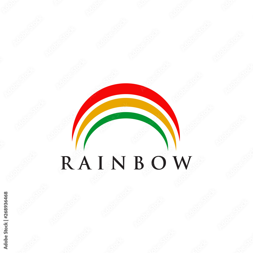 Rainbow logo icon design template Stock Vector | Adobe Stock