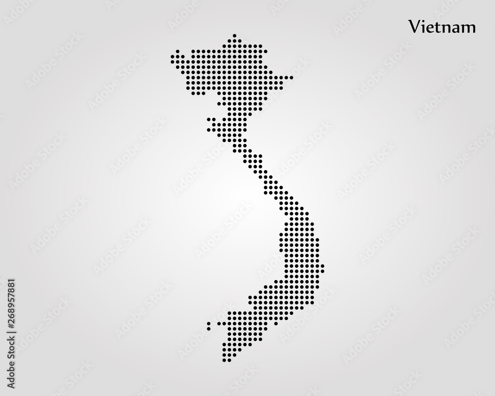 Map of Vietnam. Vector illustration. World map Stock Vector | Adobe Stock