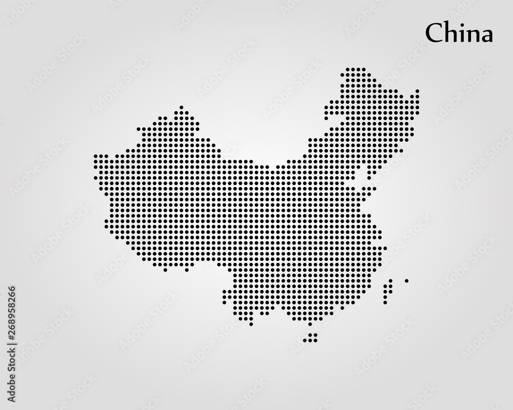 Map of China. Vector illustration. World map Stock Vector | Adobe Stock