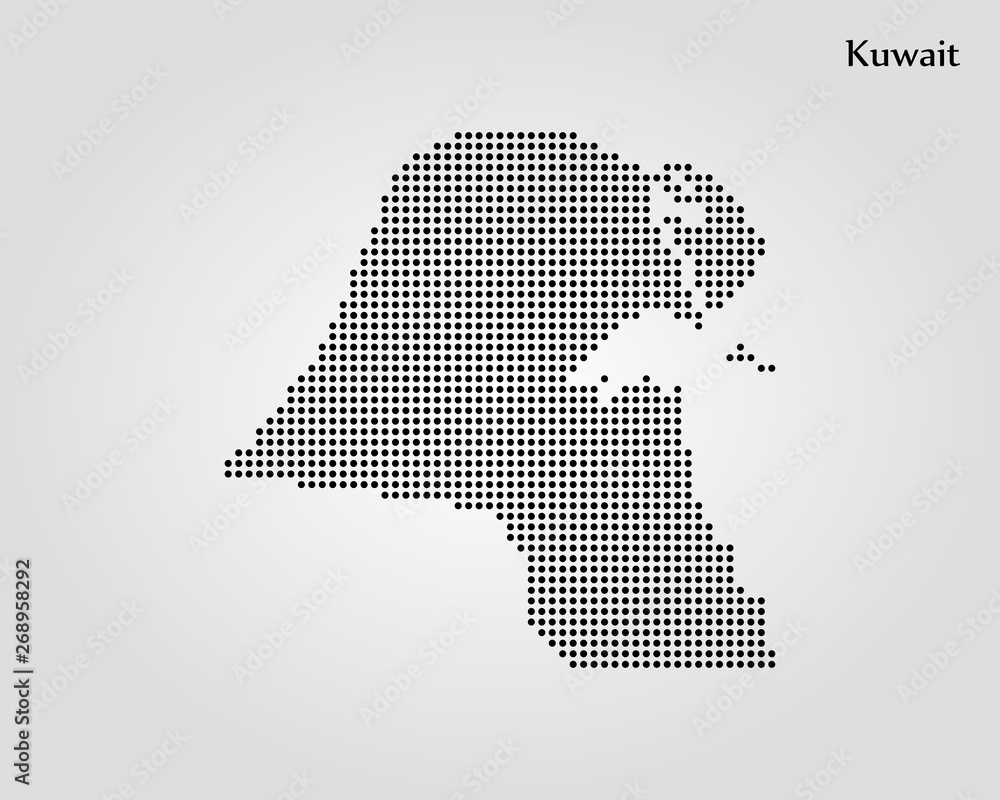 Map of Kuwait. Vector illustration. World map Stock Vector | Adobe Stock