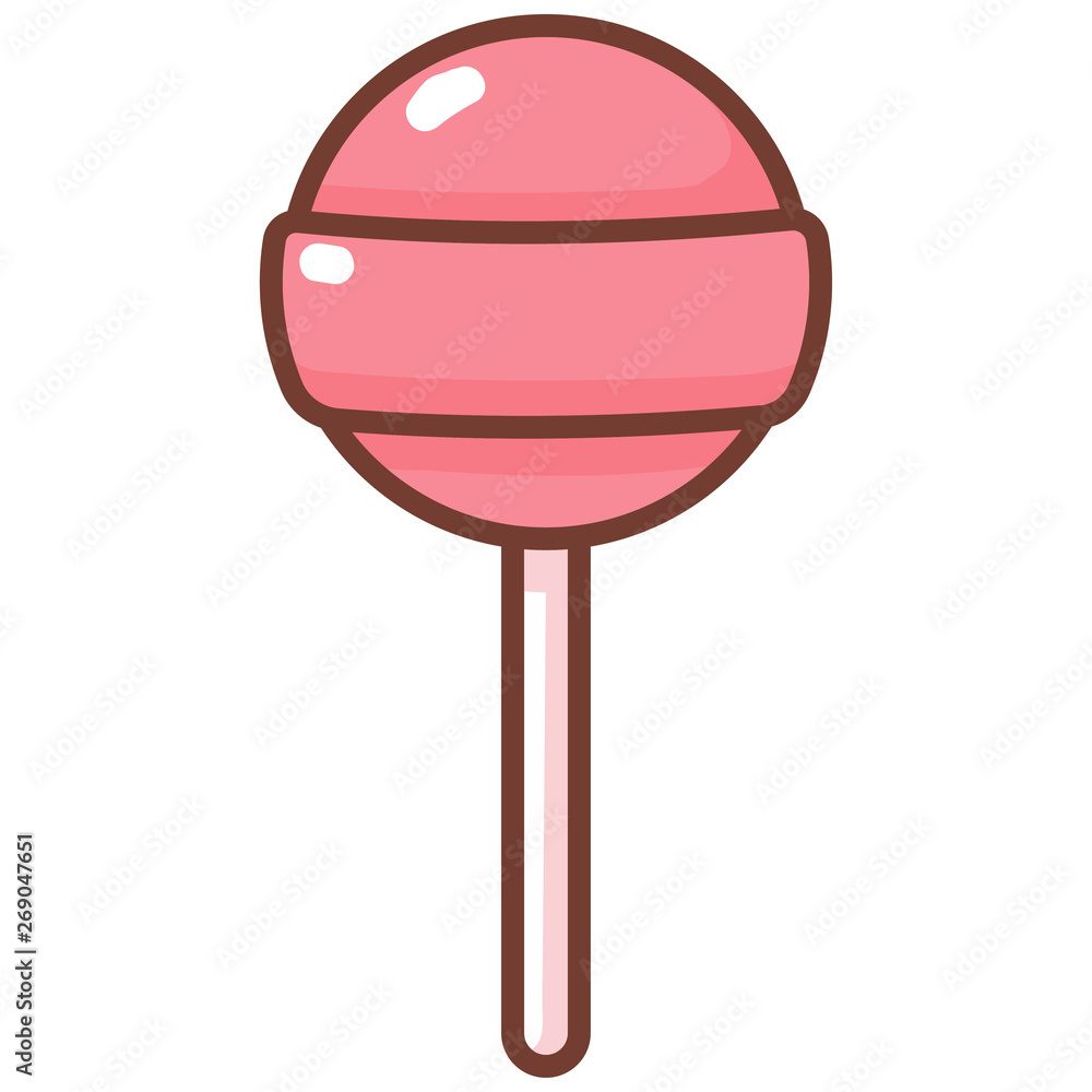 Lollipop vector cartoon illustration isolated on white background. 素材庫 ...