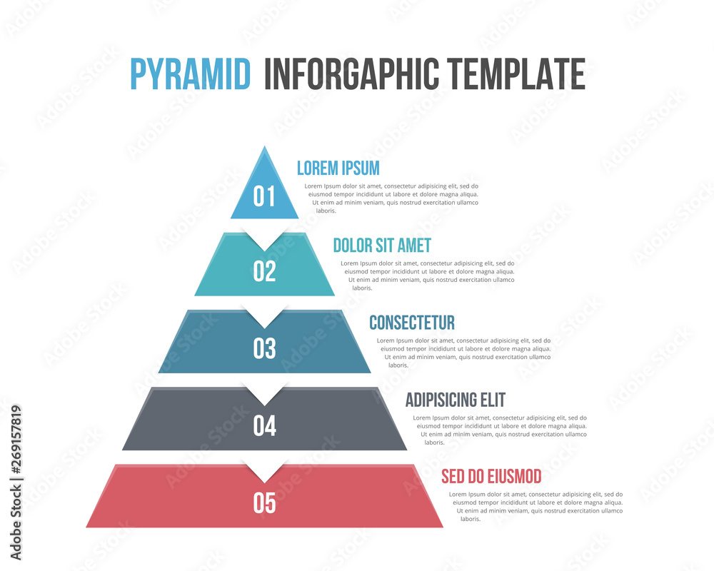 Pyramid Infographics Stock Vector | Adobe Stock