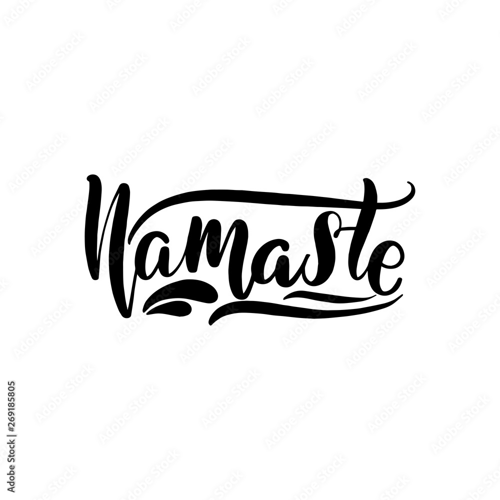 brush lettering namaste Stock Vector | Adobe Stock