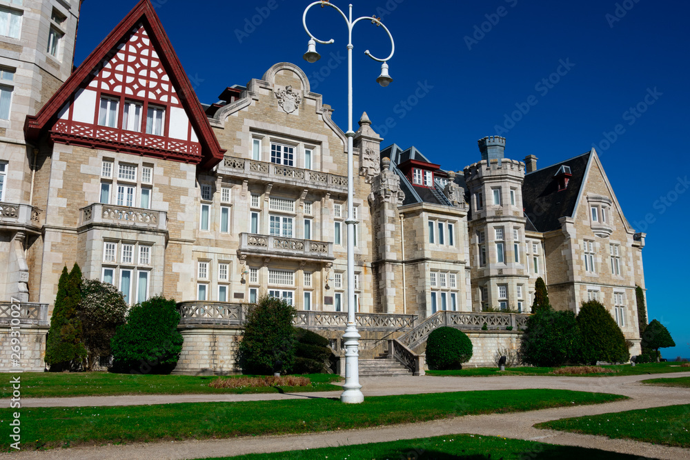 Magdalena Palace (Palacio de la Magdalena) located on the Magdalena ...