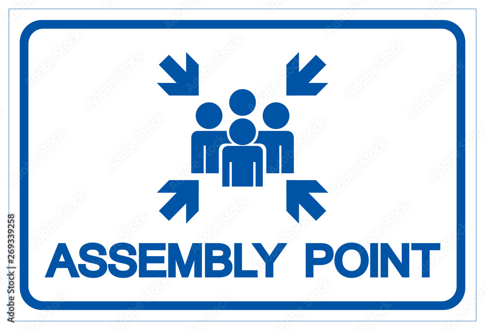 Assembly Point Symbol Sign, Vector Illustration, Isolated On White ...