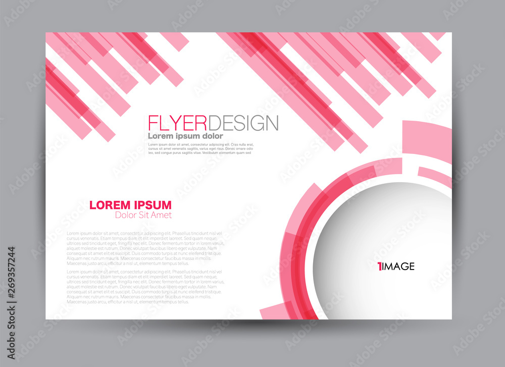 Stock-Vektorgrafik „Landscape wide flyer template. Billboard banner ...