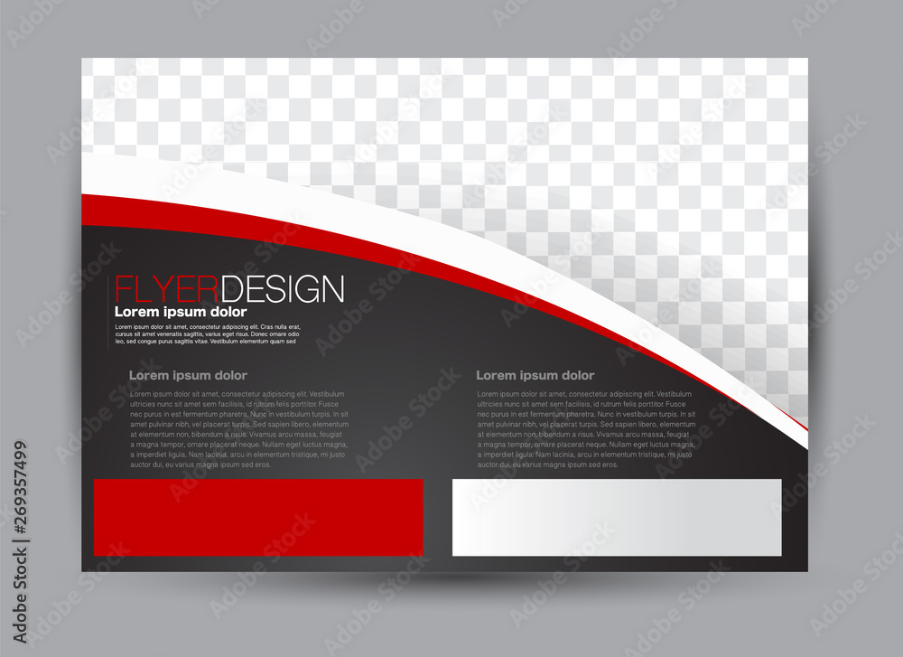 Landscape wide flyer template. Billboard banner abstract background ...