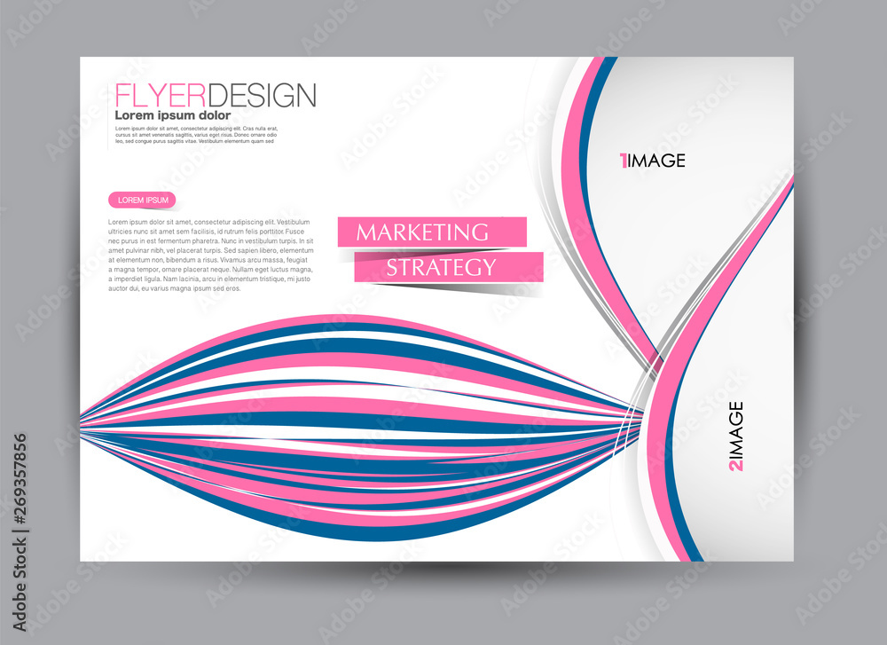 Landscape wide flyer template. Billboard banner abstract background ...
