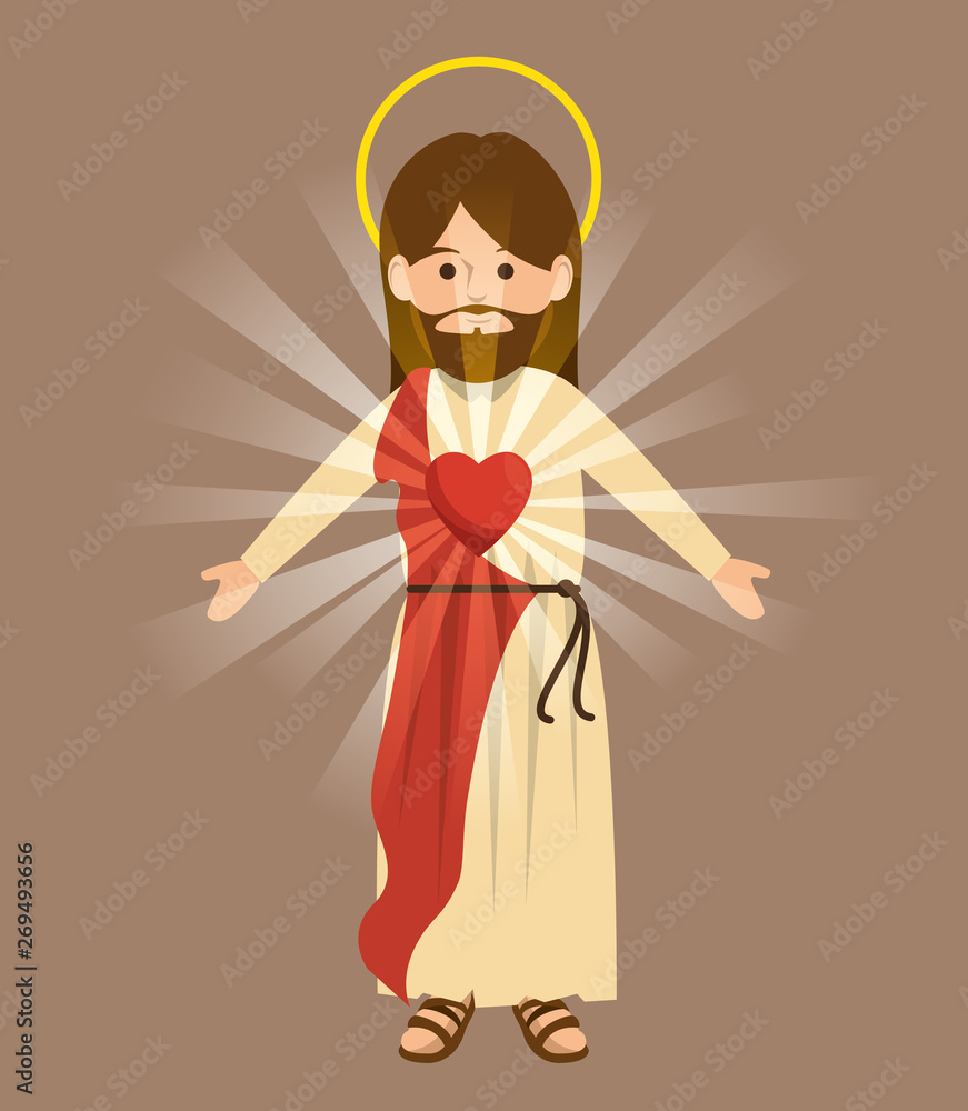 jesus christ religious character Stock Vector | Adobe Stock