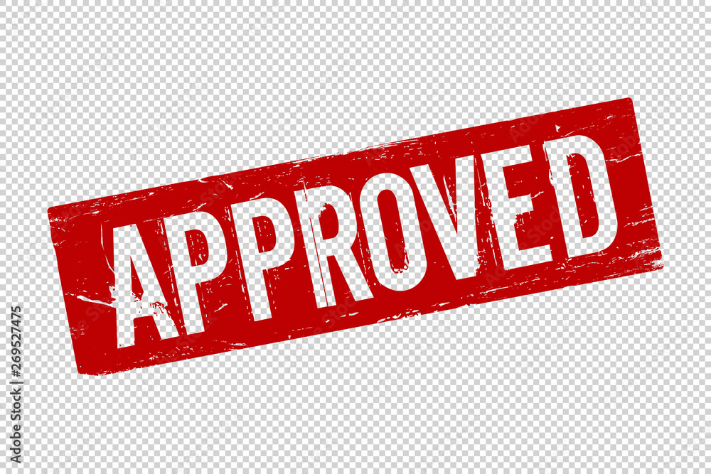 Grunge red approved square rubber seal stamp Stock Vector | Adobe Stock