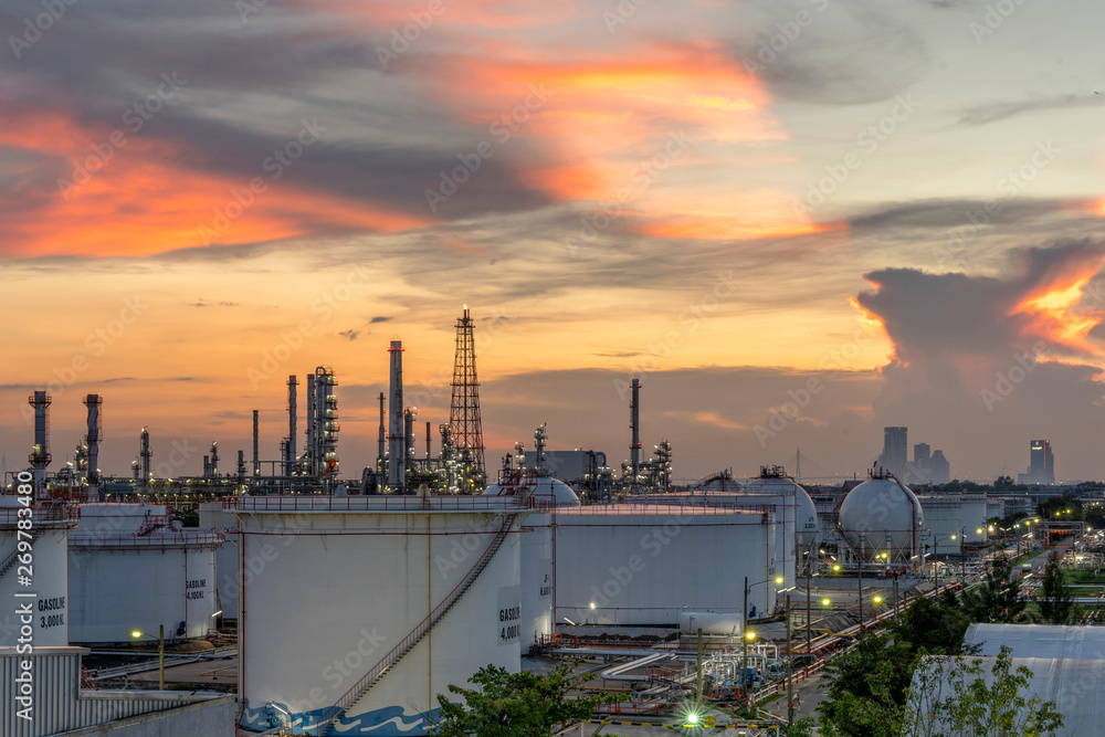 Oil Refinery and Tank Farm Stock Photo | Adobe Stock
