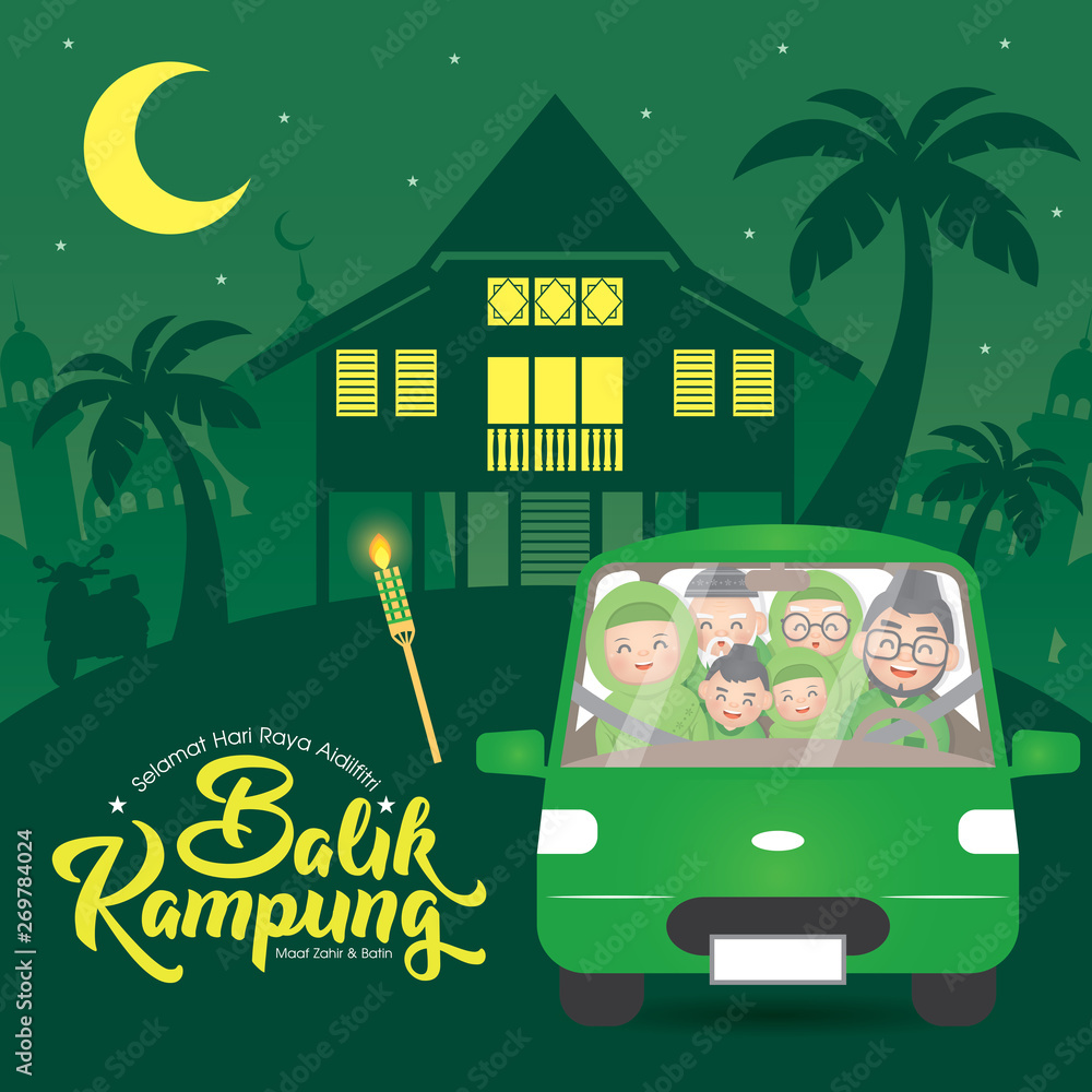 Vector de Stock Hari Raya Aidilfitri & Balik Kampung is an important ...