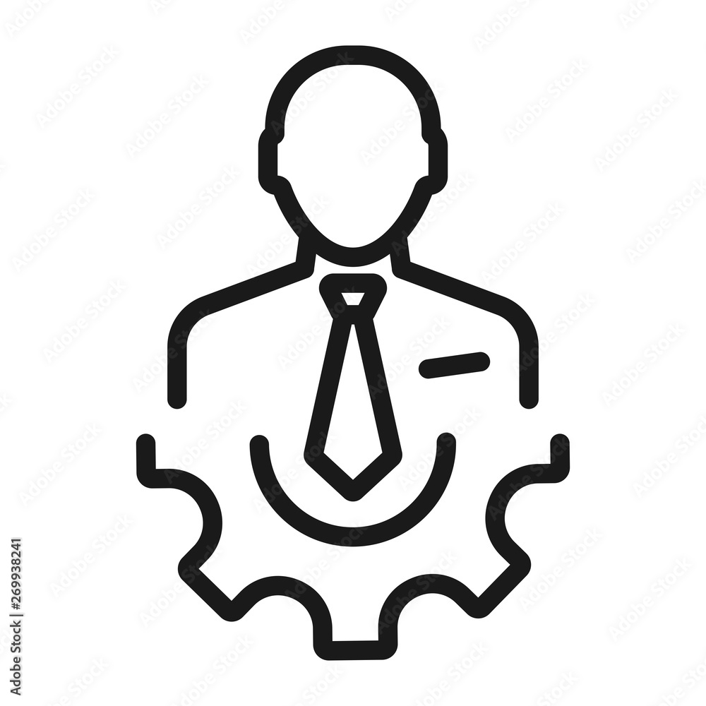 ceo founder - minimal line web icon. simple vector illustration ...