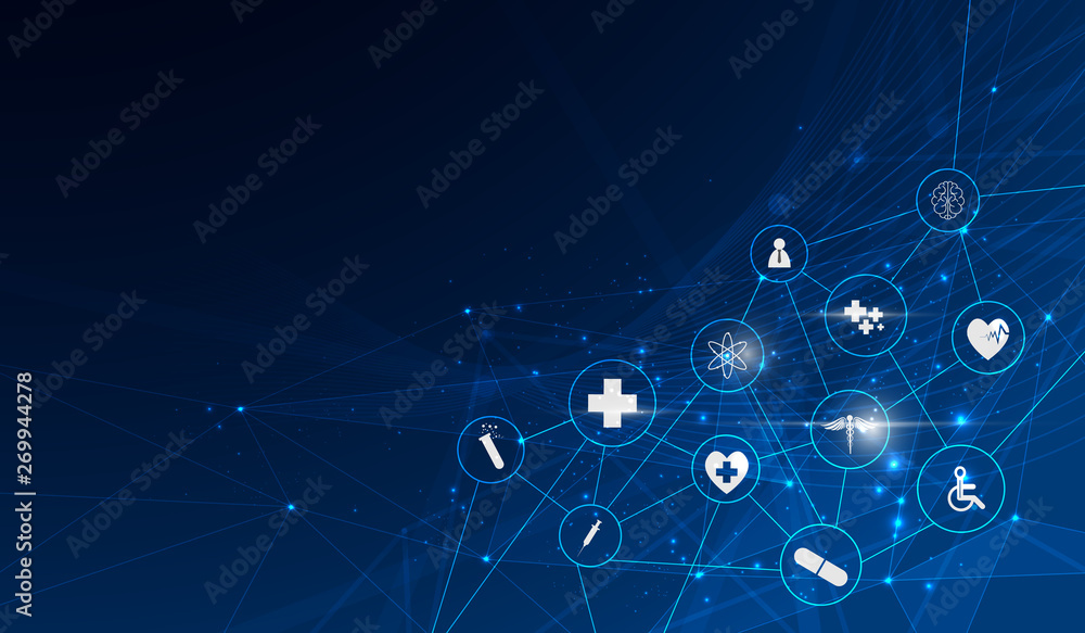 health care icon pattern medical innovation concept background design ...