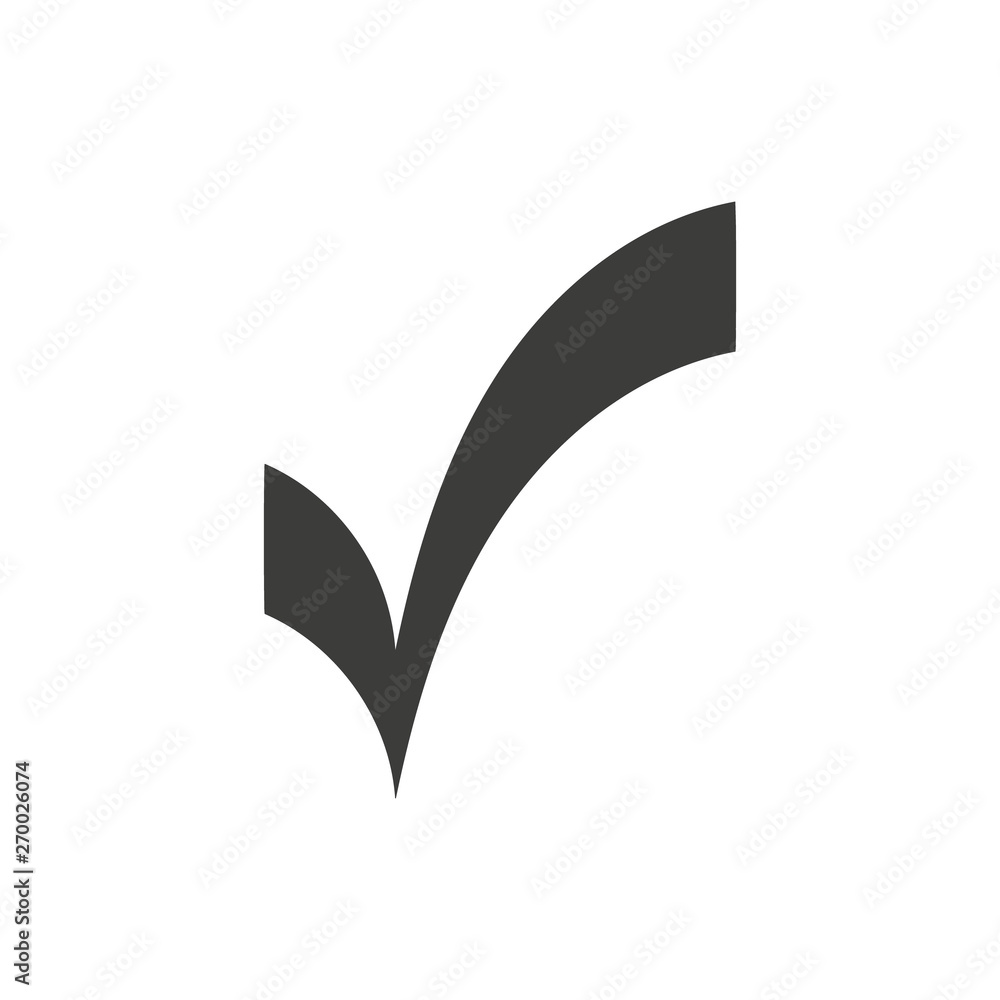 Black check mark icon. Tick symbol in black color, vector illustration ...