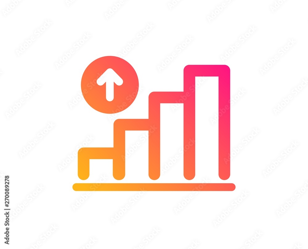 Graph icon. Column chart sign. Growth diagram symbol. Classic flat ...